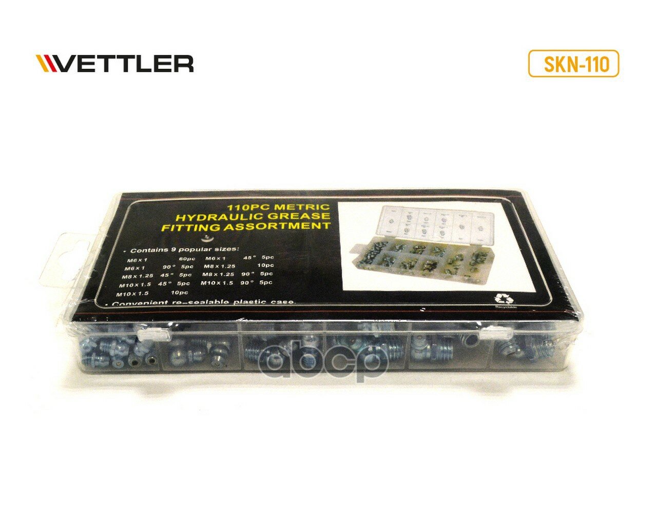 Набор маслёнок m6 m10 110 шт Vettler арт. SKN110