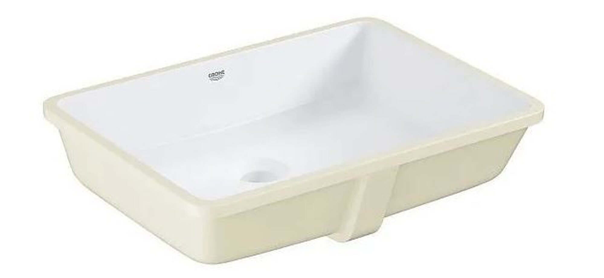 Встраиваемая раковина Grohe Cube Ceramic 3948000H, фаянс, белая, прямоугольная, 49.2x37x15 см