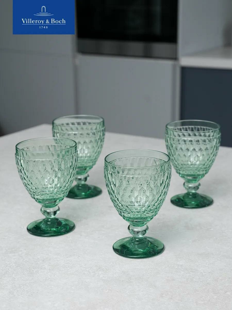 Набор бокалов для воды 410 мл, 4 шт, Boston Coloured green, Villeroy & Boch, Хрустальное стекло