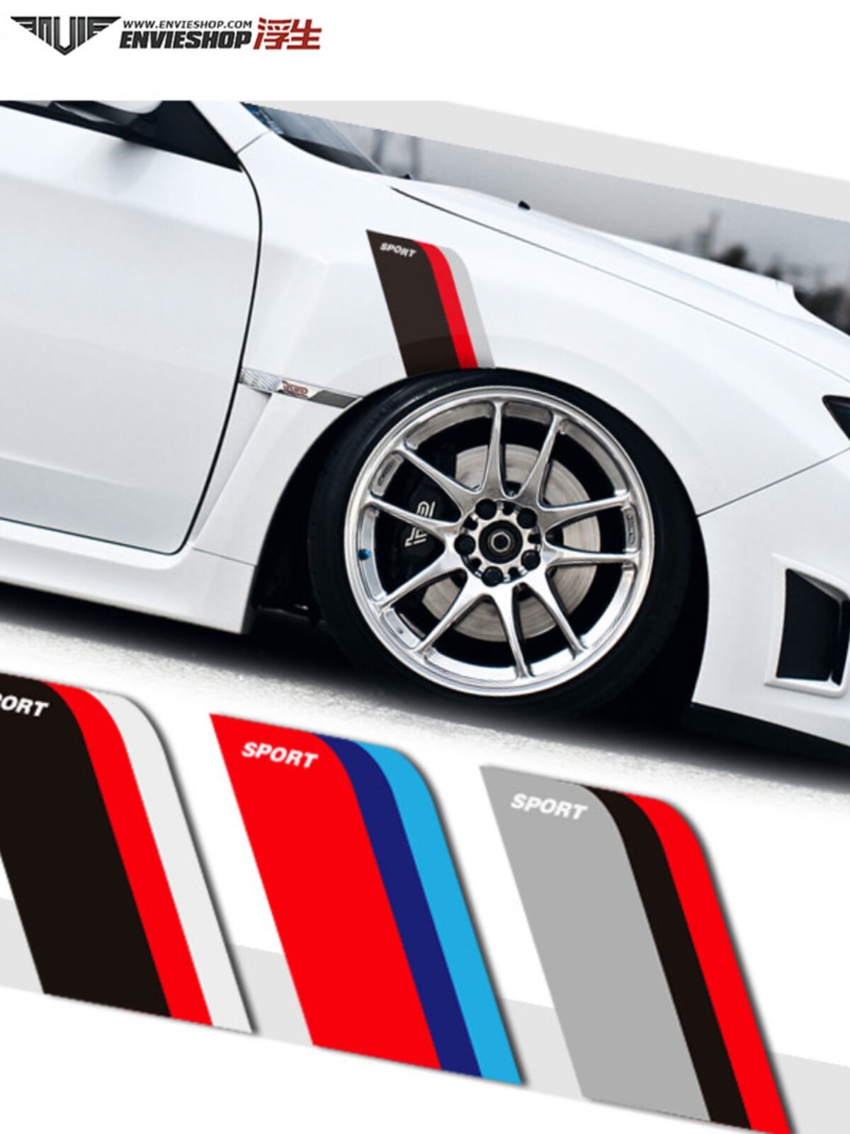 Наклейки для декоративной модификации колесных арок автомобиля, наклейки SPORT на крылья, наклейки на кузов, наклейки