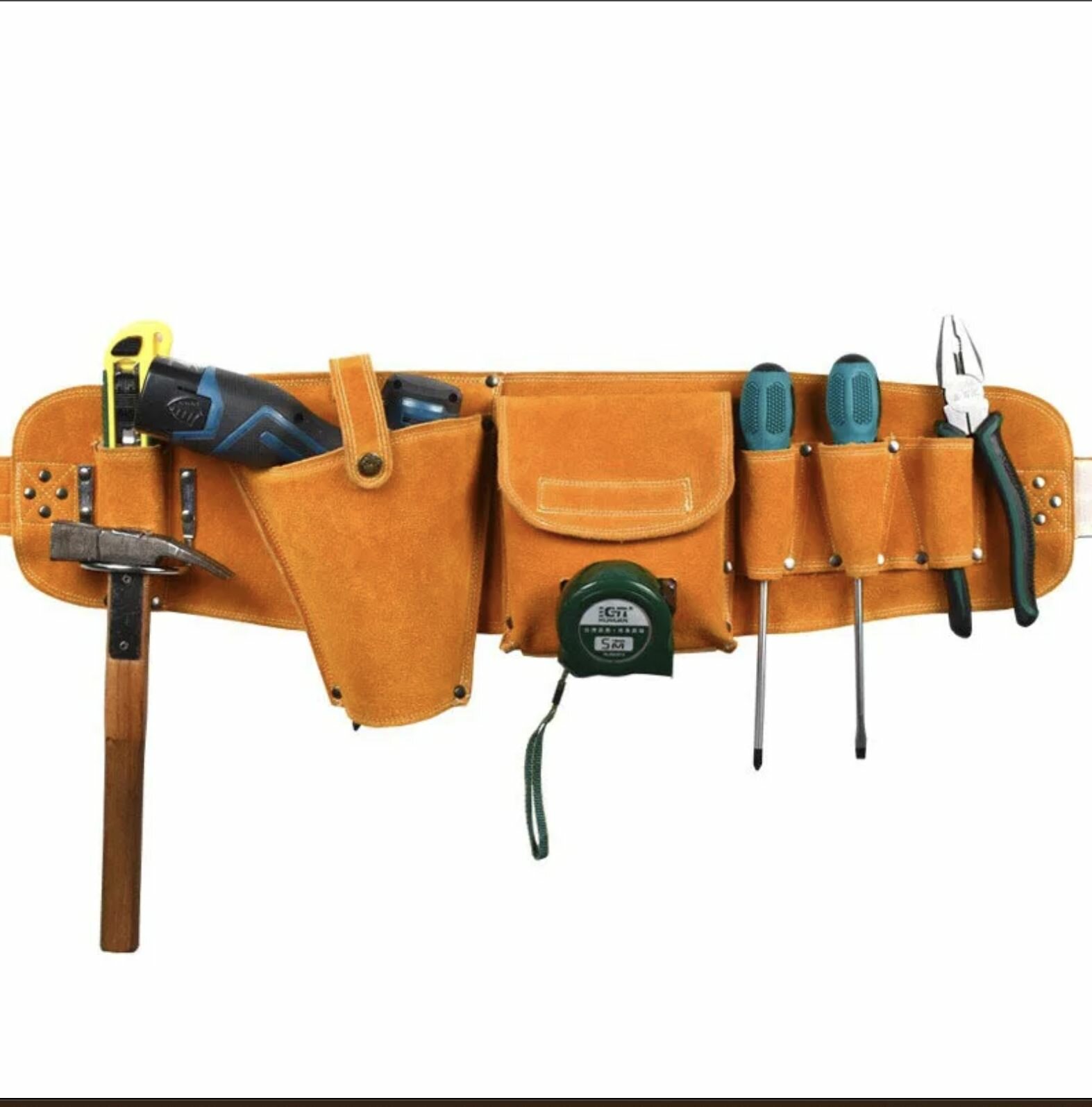 Поясная сумка для инструментов из воловьей кожи