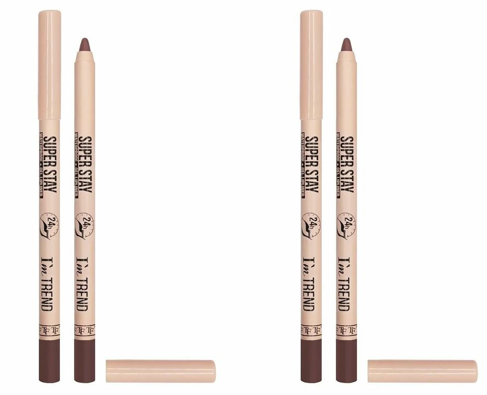 TF cosmetics Карандаш для губ, I'm trend, Super stay, гелевый, тон 008, классичеcкий, 2 шт