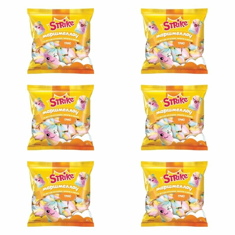Strike Маршмеллоу Trio, 90г, 6 уп