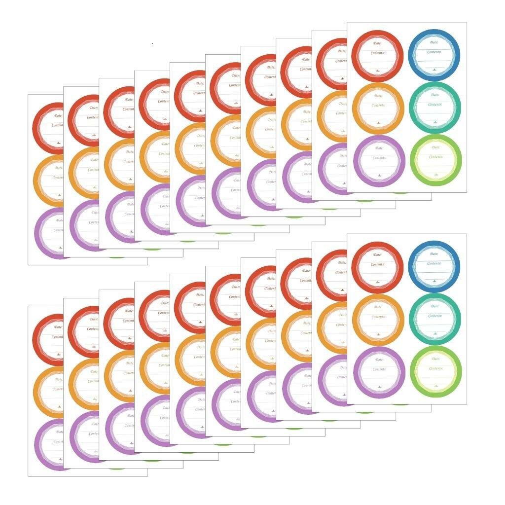 Самоклеящиеся этикетки, Наклейки с круглой датой, Водонепроницаемые продукты питания