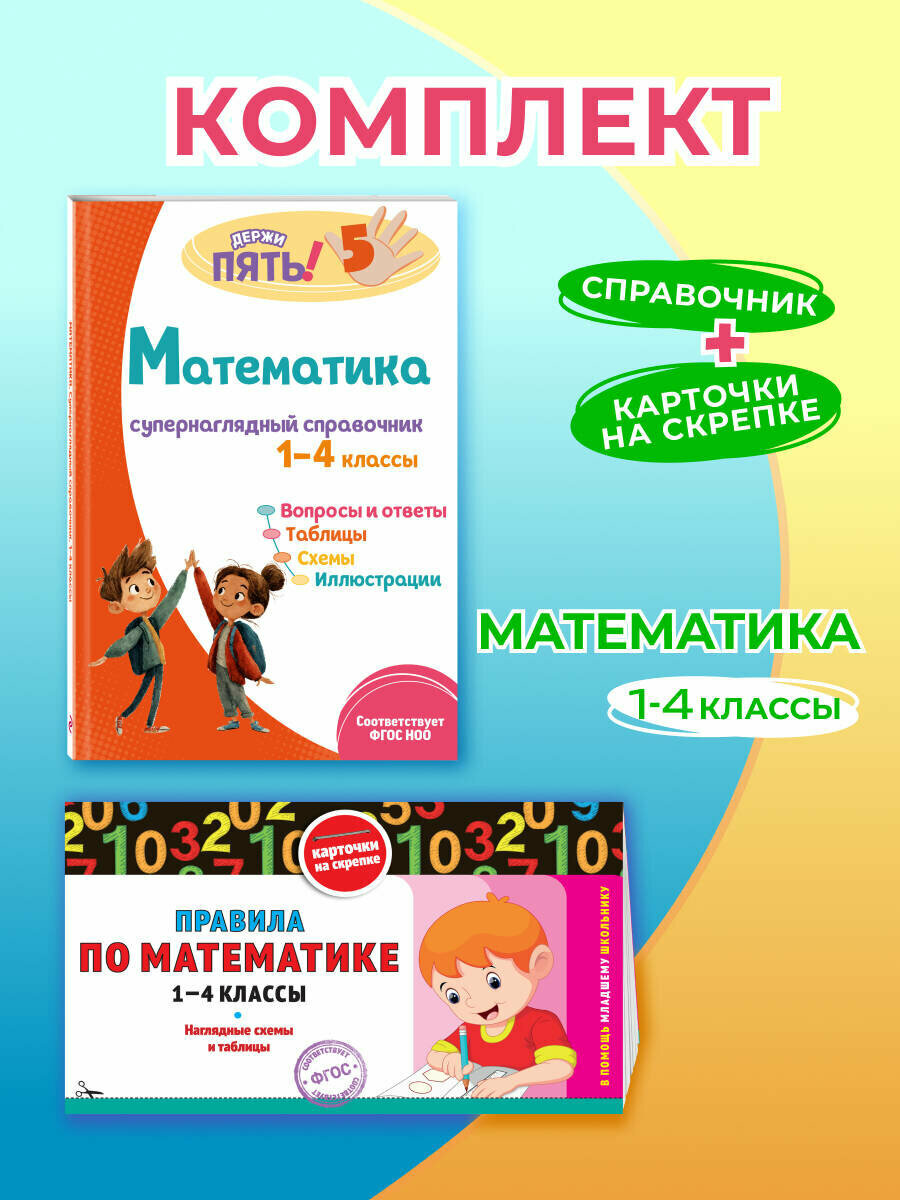 Комплект Все правила по математике. 1–4 классы