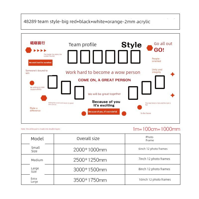 Фоторамка для офиса с надписью: «Стиль и честь сотрудников — это корпоративная культура», декоративная наклейка для