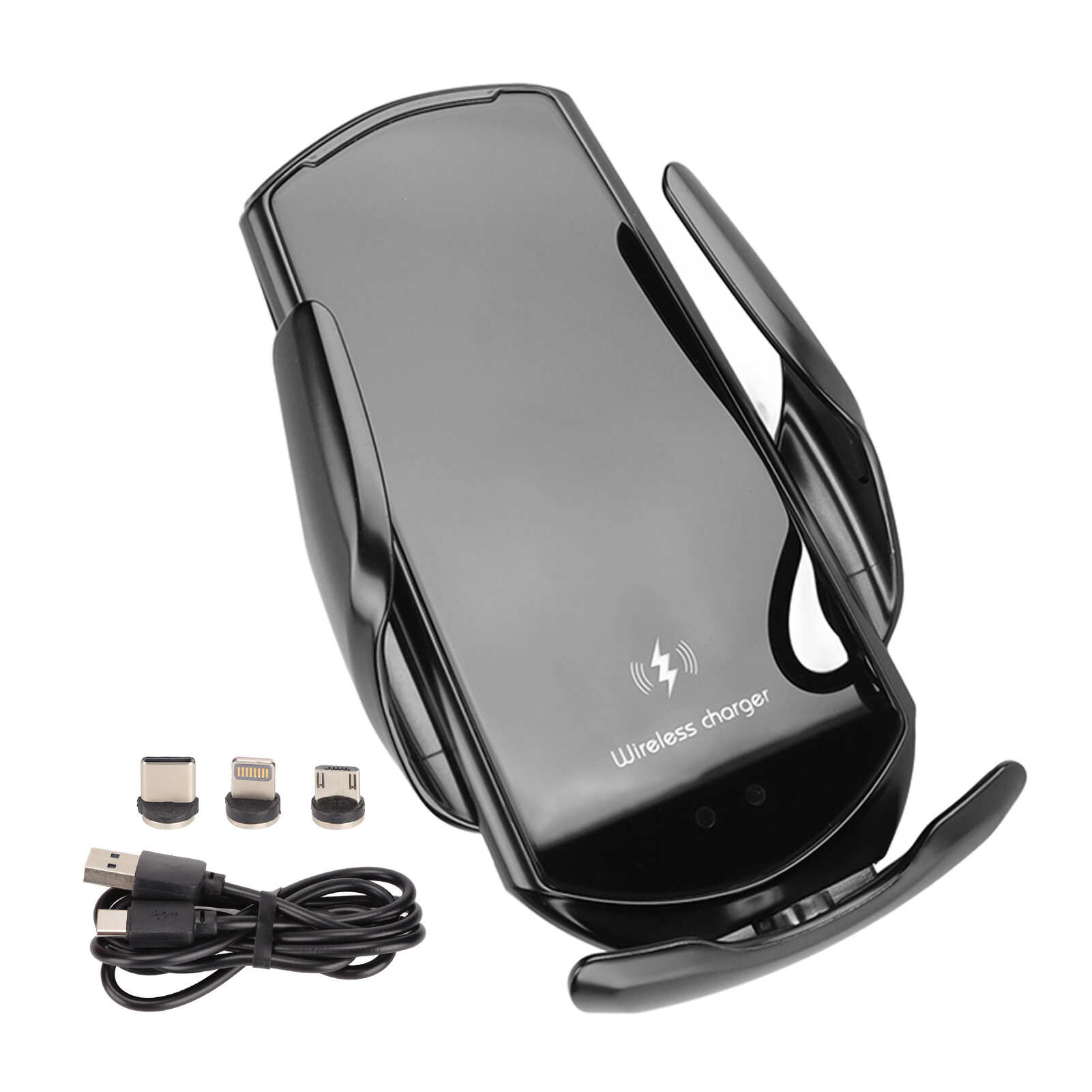 Smart Sensor Car Беспроводной магенетическое зарядное устройство воздушное вентиляционное отверстие Q3 15W Сотовый телефон быстро зарядка Black