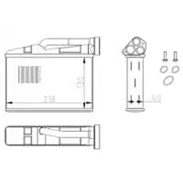 NRF 54409 радиатор отопителя BMW (БМВ) x5 3.0d 00-