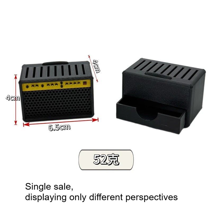 Держатель медиаторов для гитары 3D Print Черный, L with drawers