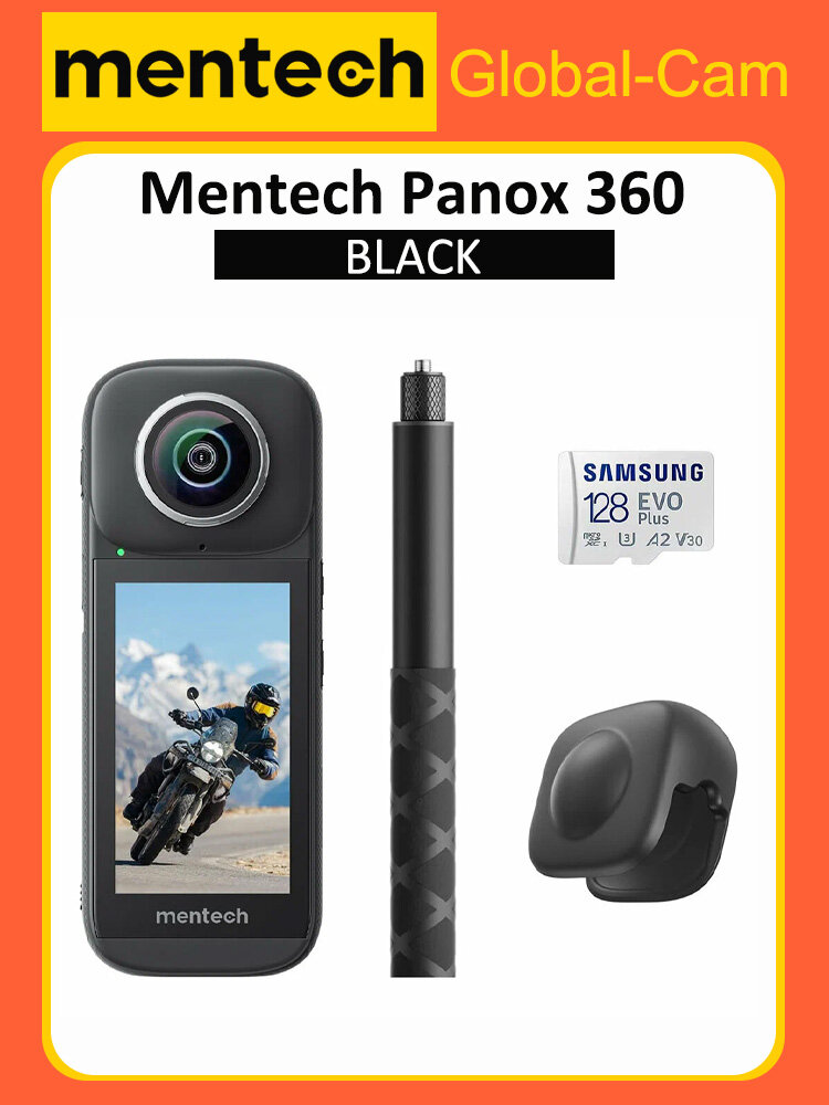 Mentech PanoX V3 Get-Set Bundle with 128gb , Фото 12K 360, сенсорный экран 3,0", поток 4K в прямом эфире