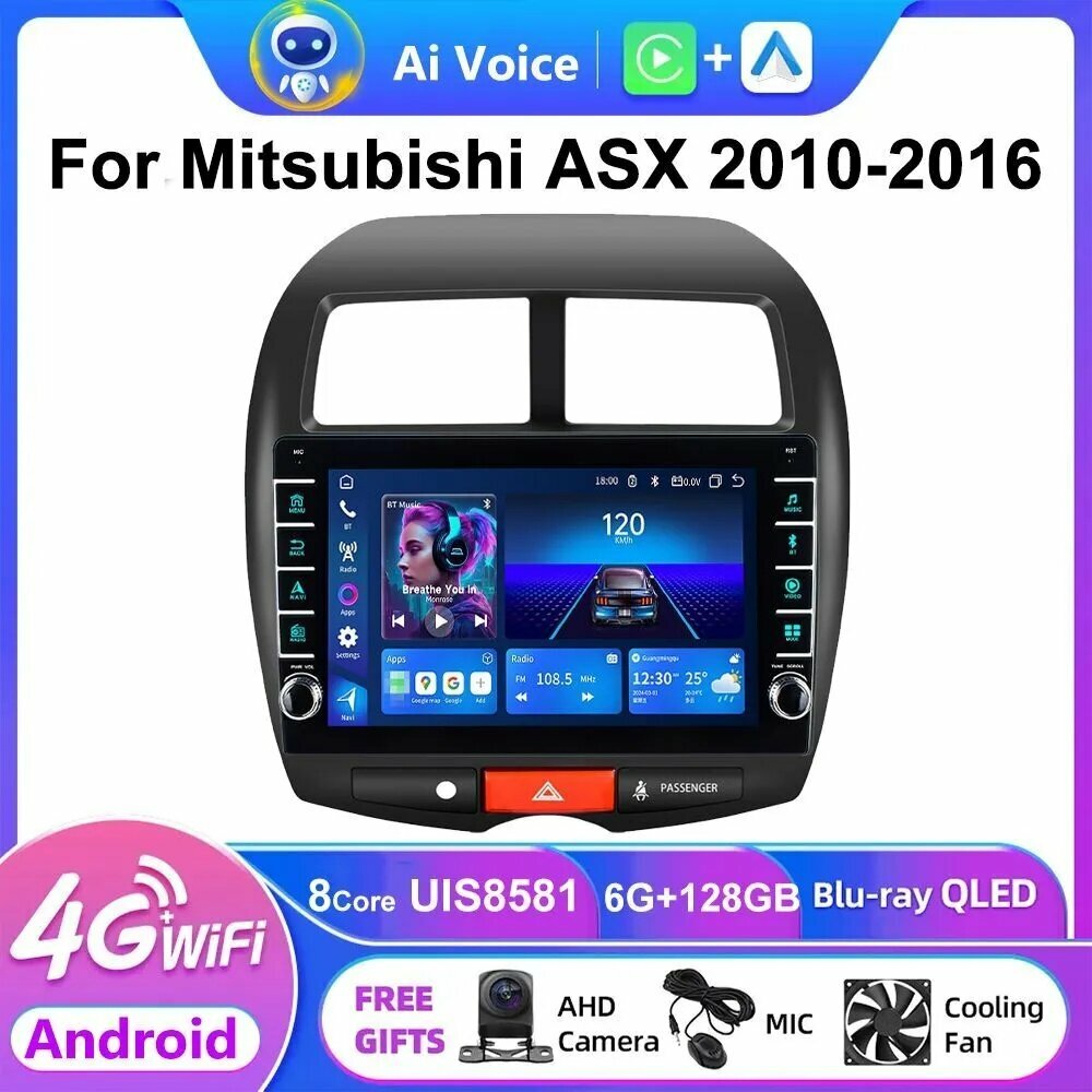TOYOUSONIC Автомагнитола, диагональ: 9", 2 DIN, 6ГБ/128ГБ