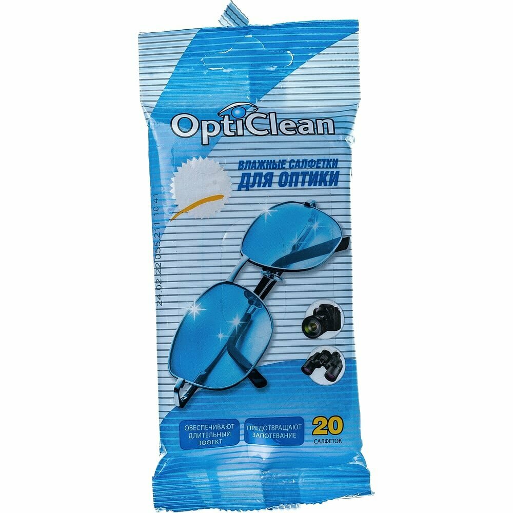 Влажные салфетки OPTICLEAN очищающие для очков и оптики 48131