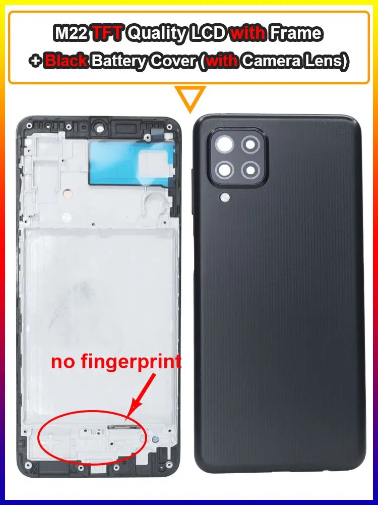 OLED ЖК-дисплей для Samsung Galaxy M22 M225FV ЖК-дисплей с дигитайзером сенсорного экрана Замена для Samsung M225 M225FV ЖК-дисплей с рамкой