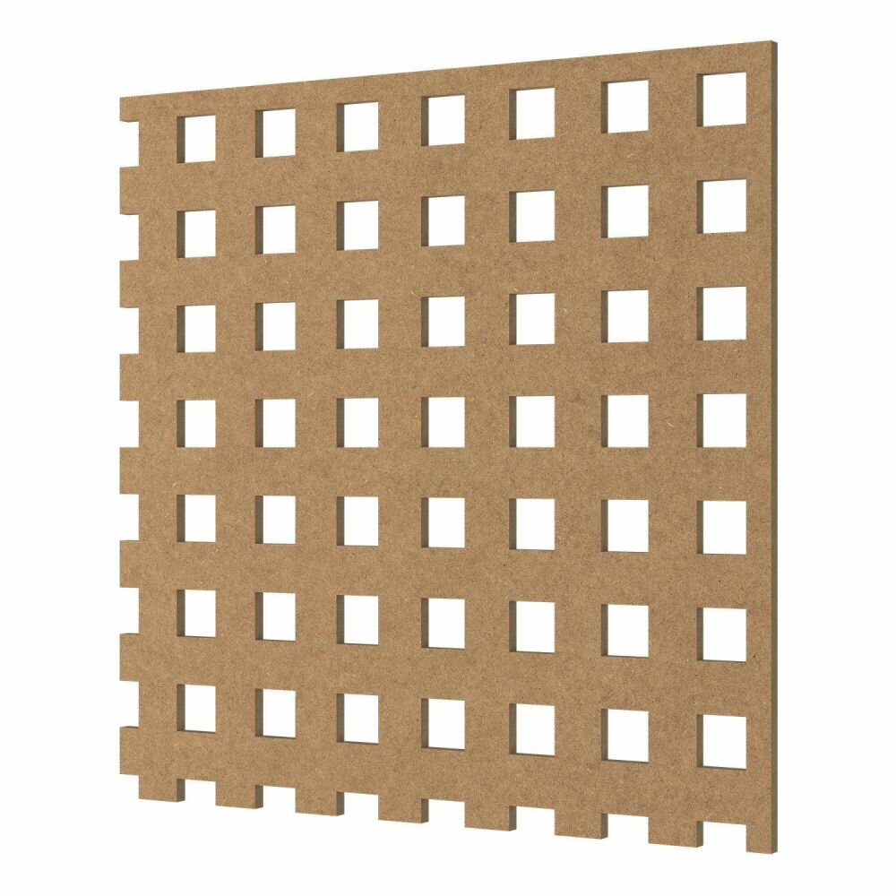 Перфорированная Панель Cosca Квадро 10-20 ХДФ Без Отделки В1030хШ695 мм / Коска.