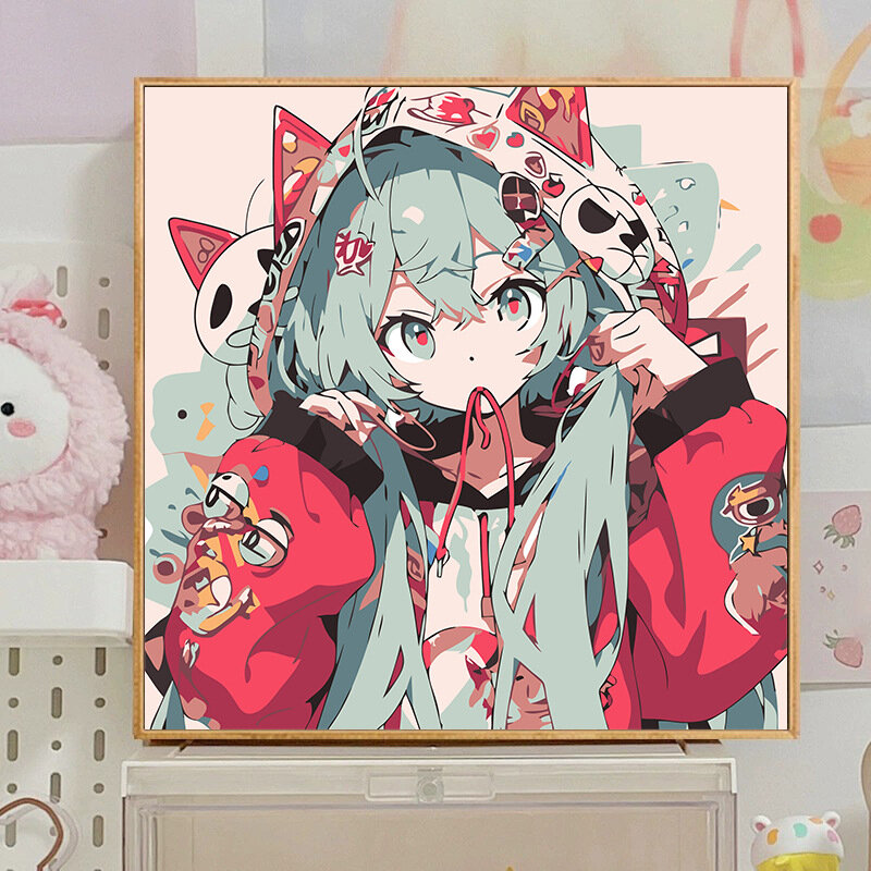 Bungo Stray Dogs Осаму Дадзай DIY Цифровая масляная живопись Раскраска ручной работы Накахара Чуя Аниме товары Акриловая живопись