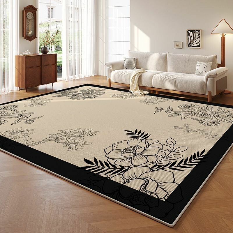 Ковер для гостиной в французском стиле, высококачественный, большой площади, устойчивый к грязи, легко чистится, коврик для дивана и кофейного стола, домашний нескользящий ковер для спальни