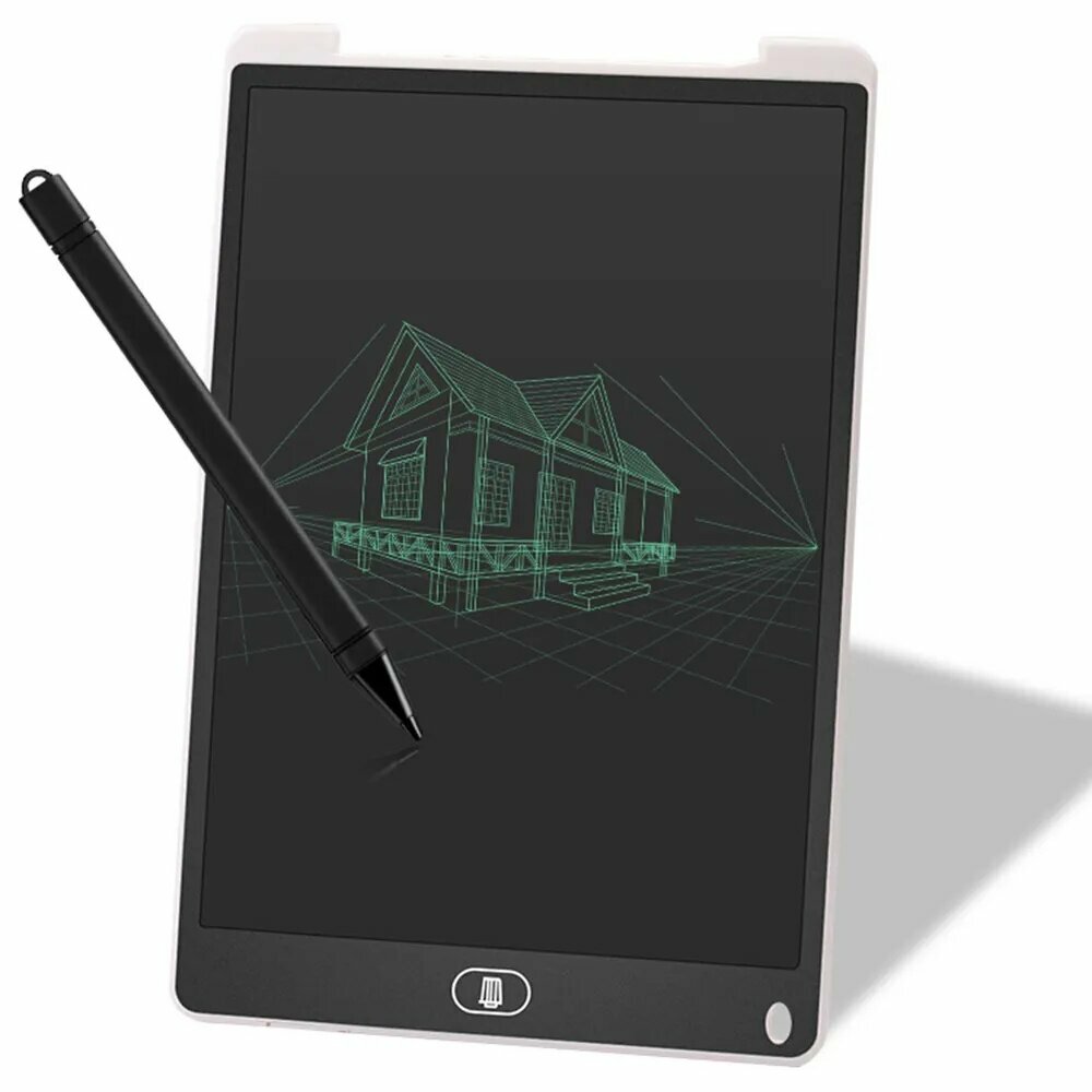 Электронная доска для заметок 12 дюймов, белая, ABS корпус