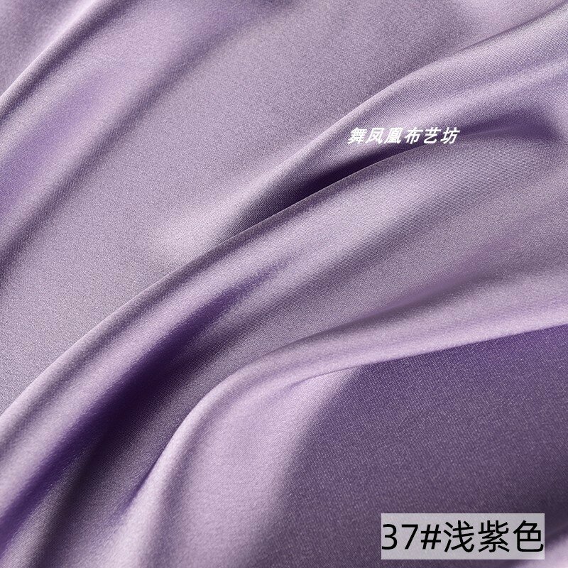 Однотонная высококачественная имитация ацетатного атласа, имитация шелкового пальто, драпированная блестящая ткань для платьев и блузок