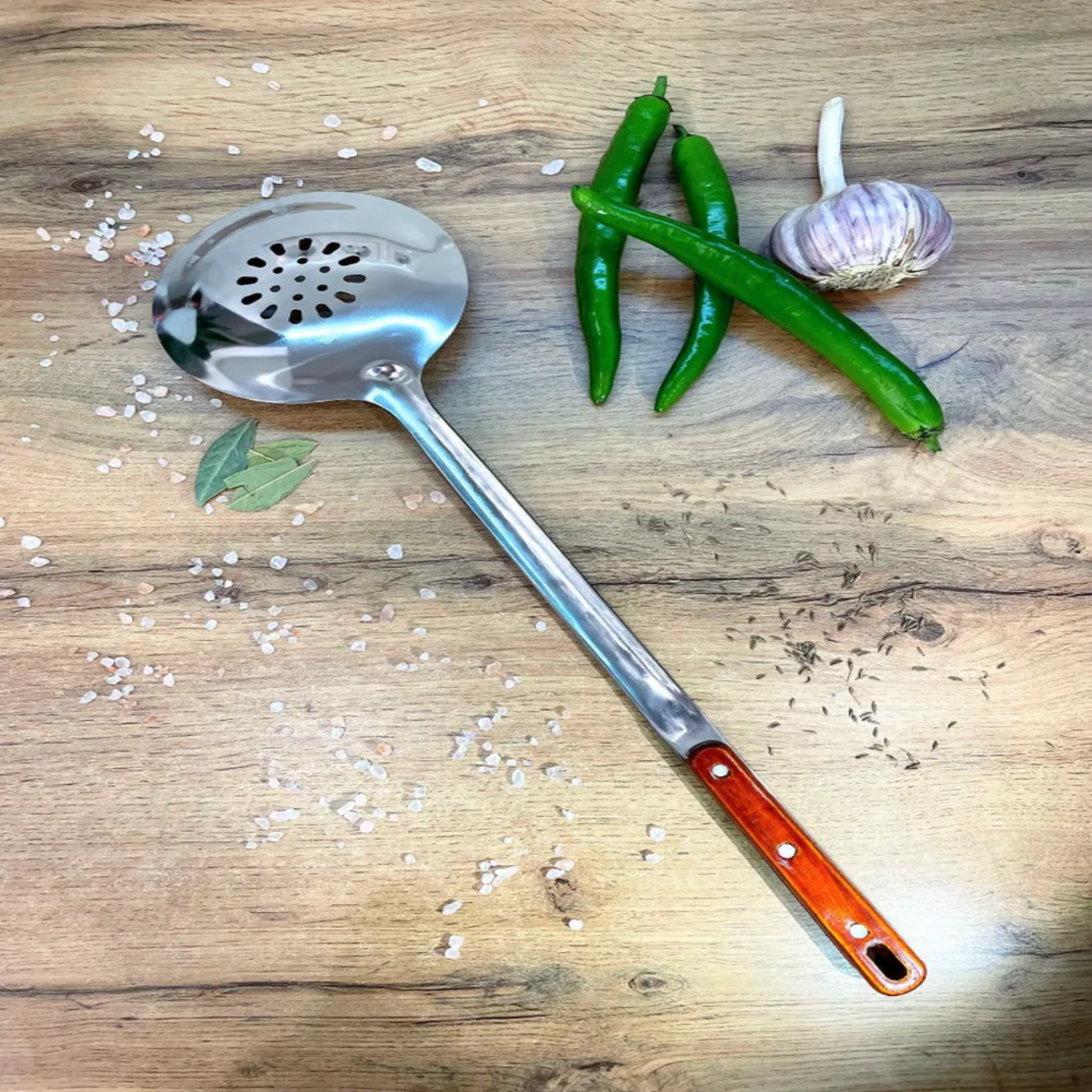 Лопата для ворования руками из нержавеющей стали, лопата для ворования руками Синьцзян для бараний риса, удлиненная лопата, удлиненная лопата для ворования руками 47 см, серебристый цвет, материал нержавеющая сталь, длина 47 см, диаметр 12,5 см, артикул