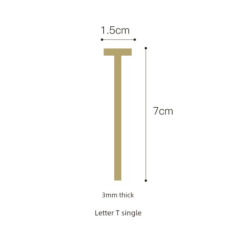 Латунные наклейки на стену с английским алфавитом, металлические украшения для стен, медные наклейки на дверь с