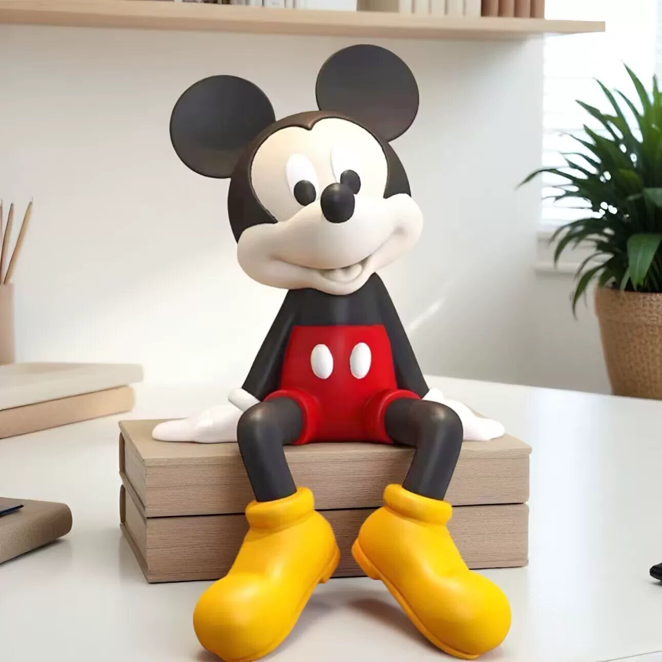 Микки в позе сидячей, украшение для тумбы под телевизор, декор для гостиной, офиса, настольные украшения, декор для