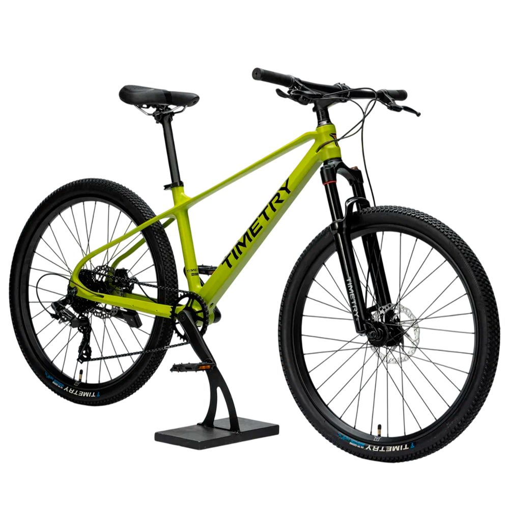 Горный велосипед BREND TIMETRY ORIGINAL TT423, диаметр колес 26", 8 скоростей, рама магний, флуоресцентный зеленый