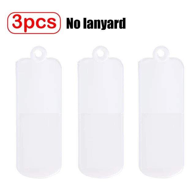 3 шт. силиконовые чехлы для флешки синего/розового/прозрачно-белого цвета White (No lanyard)