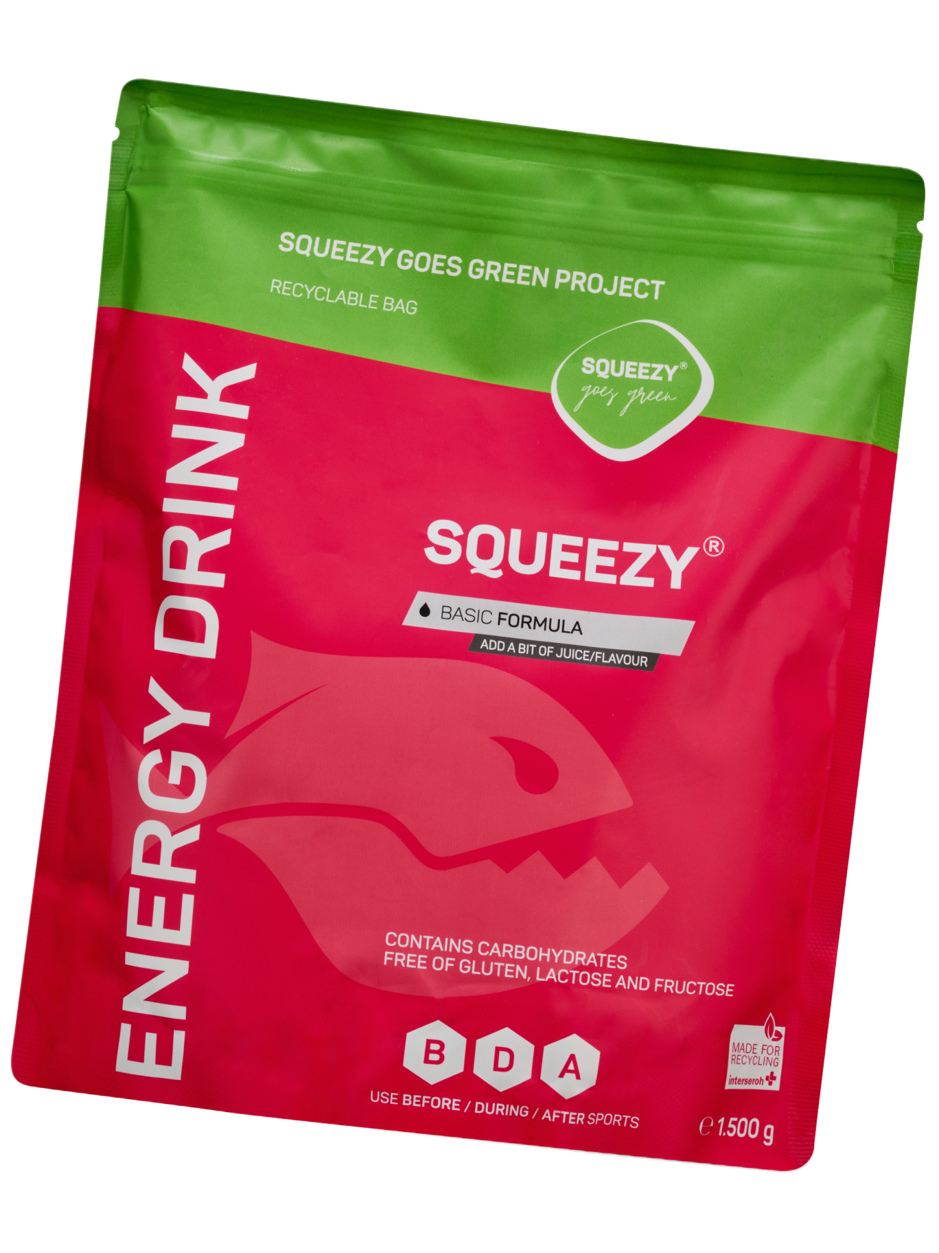 Изотоник SQUEEZY ENERGY DRINK 1500 г, Без вкуса