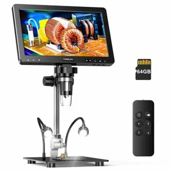 Цифровой микроскоп TOMLOV DM9 Max 10.1 HD IPS HDMI 1500 X, 64GB.