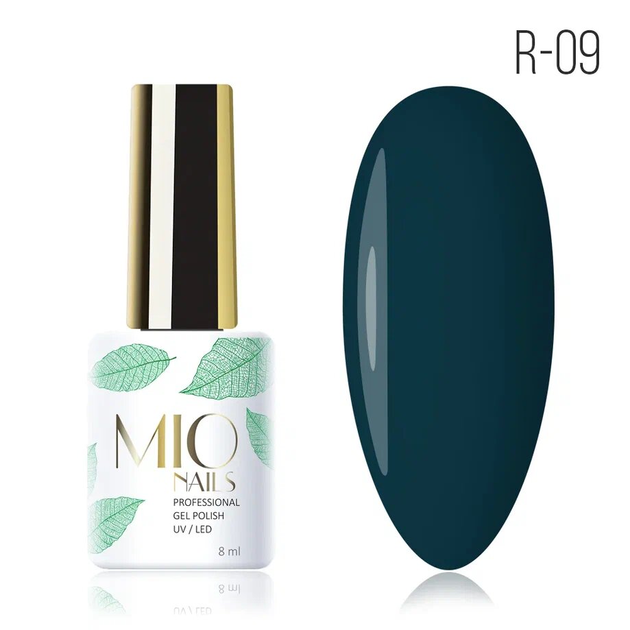 Гель-лак MIO Nails №R-09 Остров сокровищ 8 мл тёмный сине-зелёный оттенок