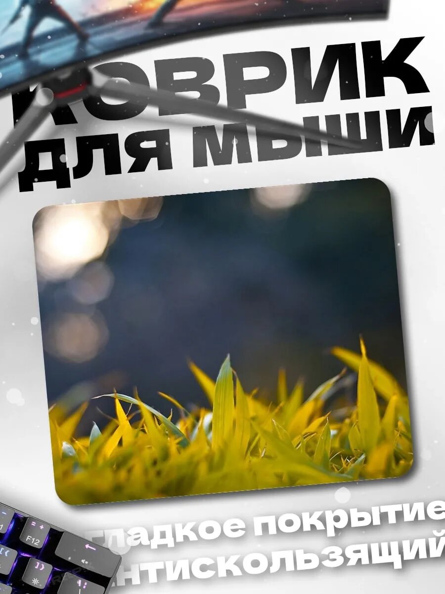 Коврик для мыши Трава на рассвете