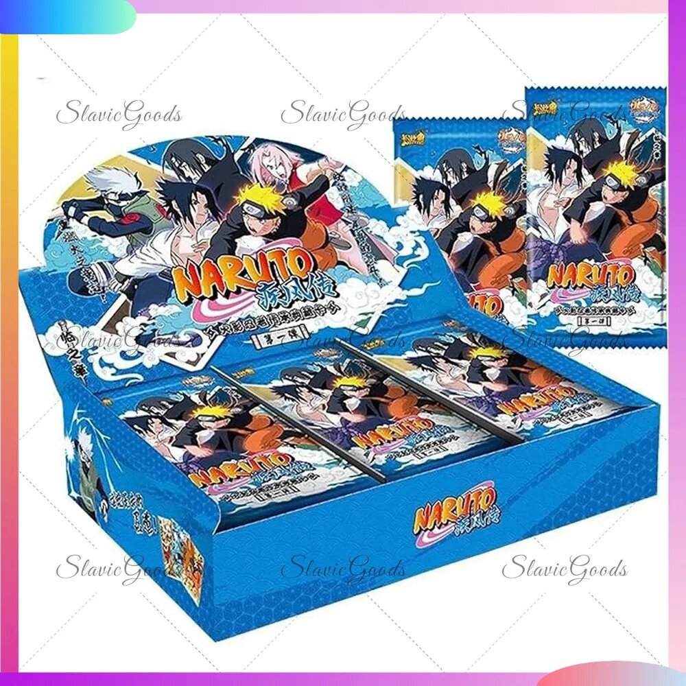 Коллекционные карточки RS Toy World KAYOU Naruto Series TCG по аниме, 36 пакетов в коробке, 5 карт в пакете.