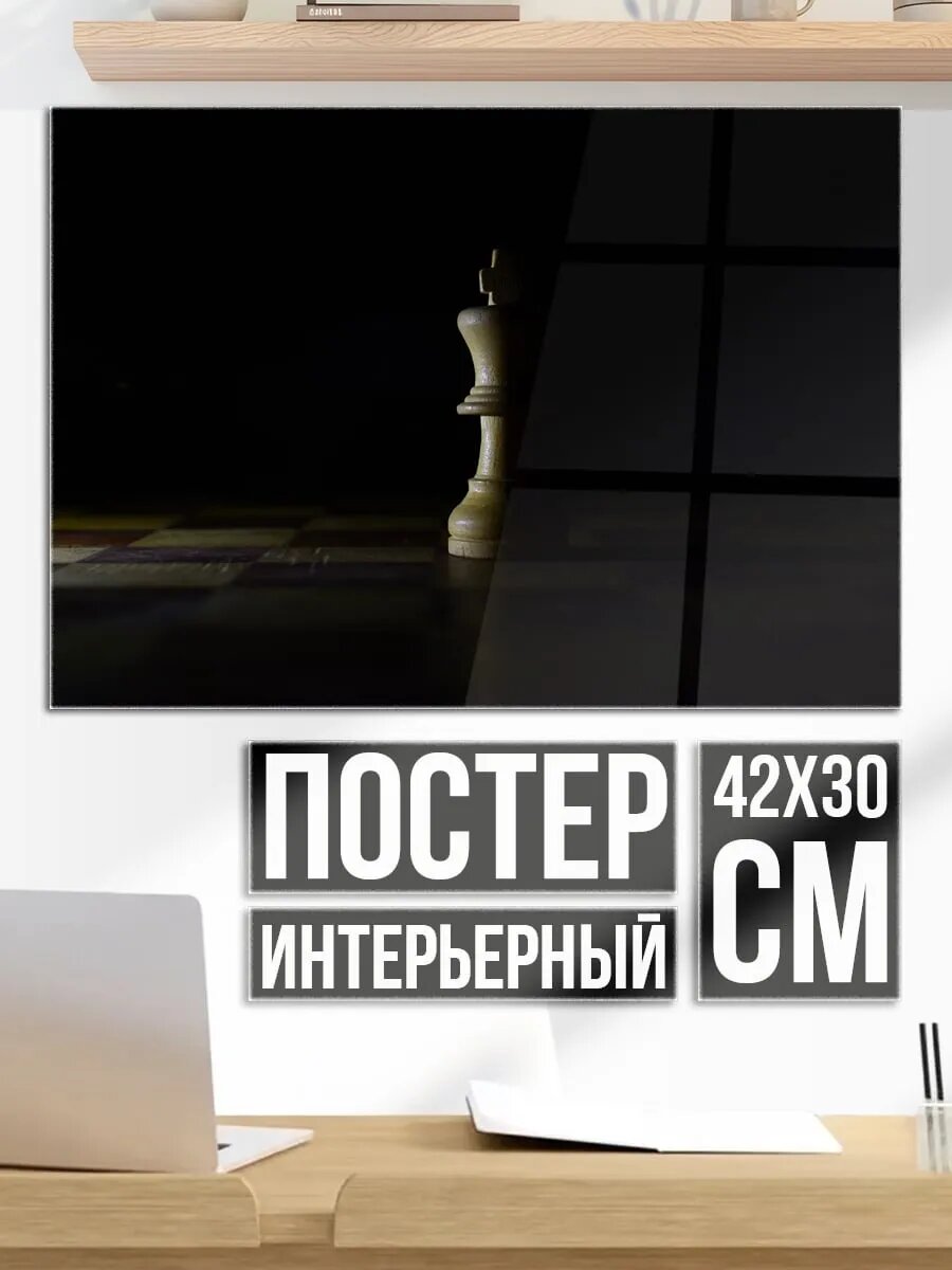Плакат постер Шахматный король