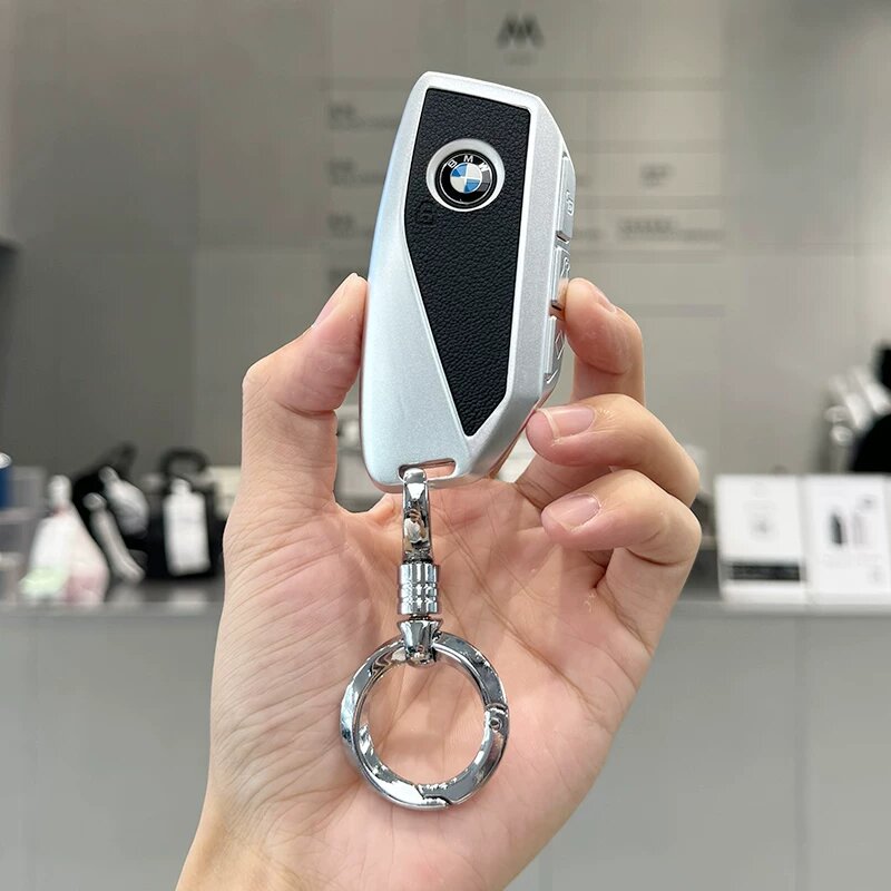Чехол для ключей BMW 5 Series, звездный серебристый, серебристый престижный пряжка полный чехол для моделей 525/530