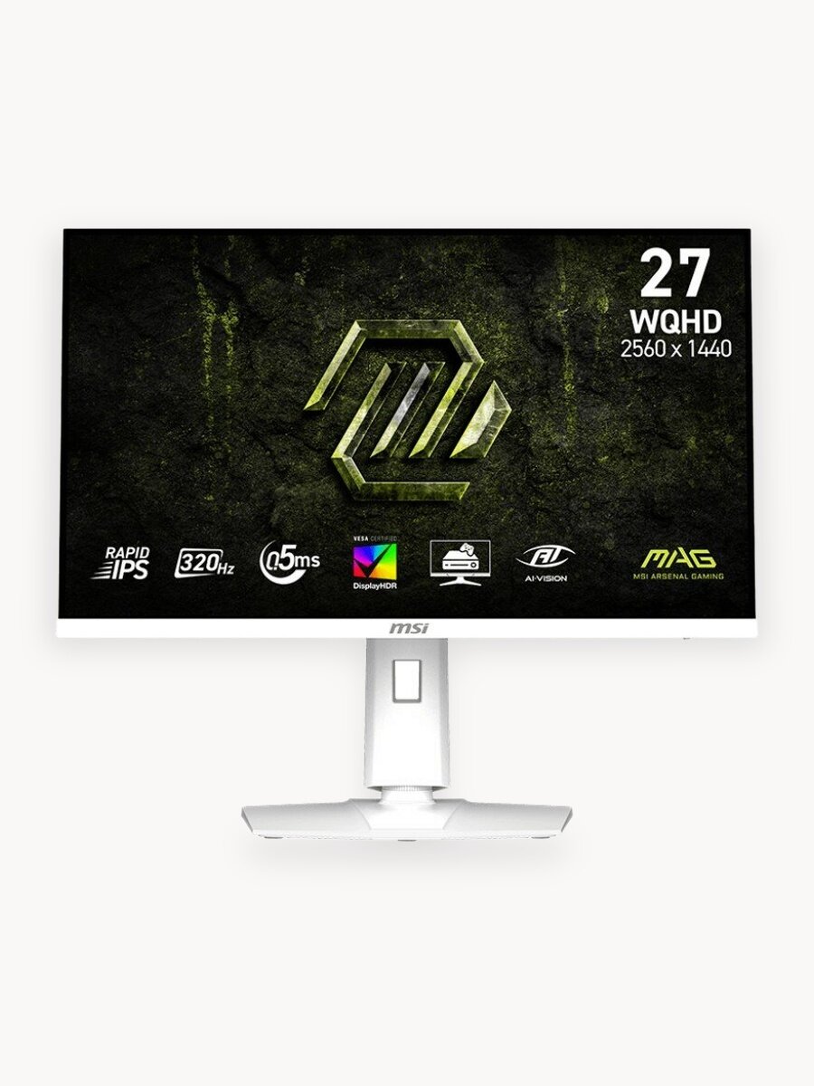 Монитор 27" MSI MAG 274QRFW X32 Black уц-3 (Rapid IPS, 2560x1440, HDMI+HDMI+DP, 0.5 ms, 178°/178°, 250 cd/m, 1000:1, 320Hz, Pivot)
