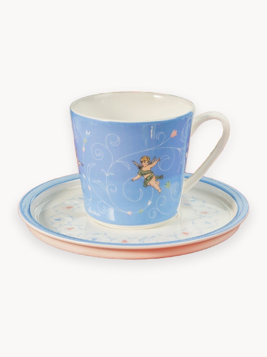 Чайная пара Apollo, объем 220 мл, костяной фарфор, чашка с блюдцем