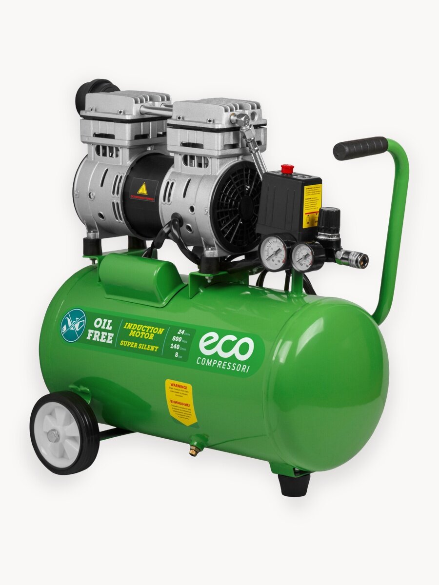Компрессор воздушный безмасляный 24 л для гаража ECO AE-25-OF1