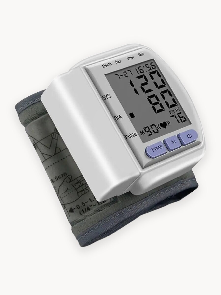 Тонометр Automatic Wrist Watch CK-102s, Тонометр на запястье, измерение давления, измерение пульса