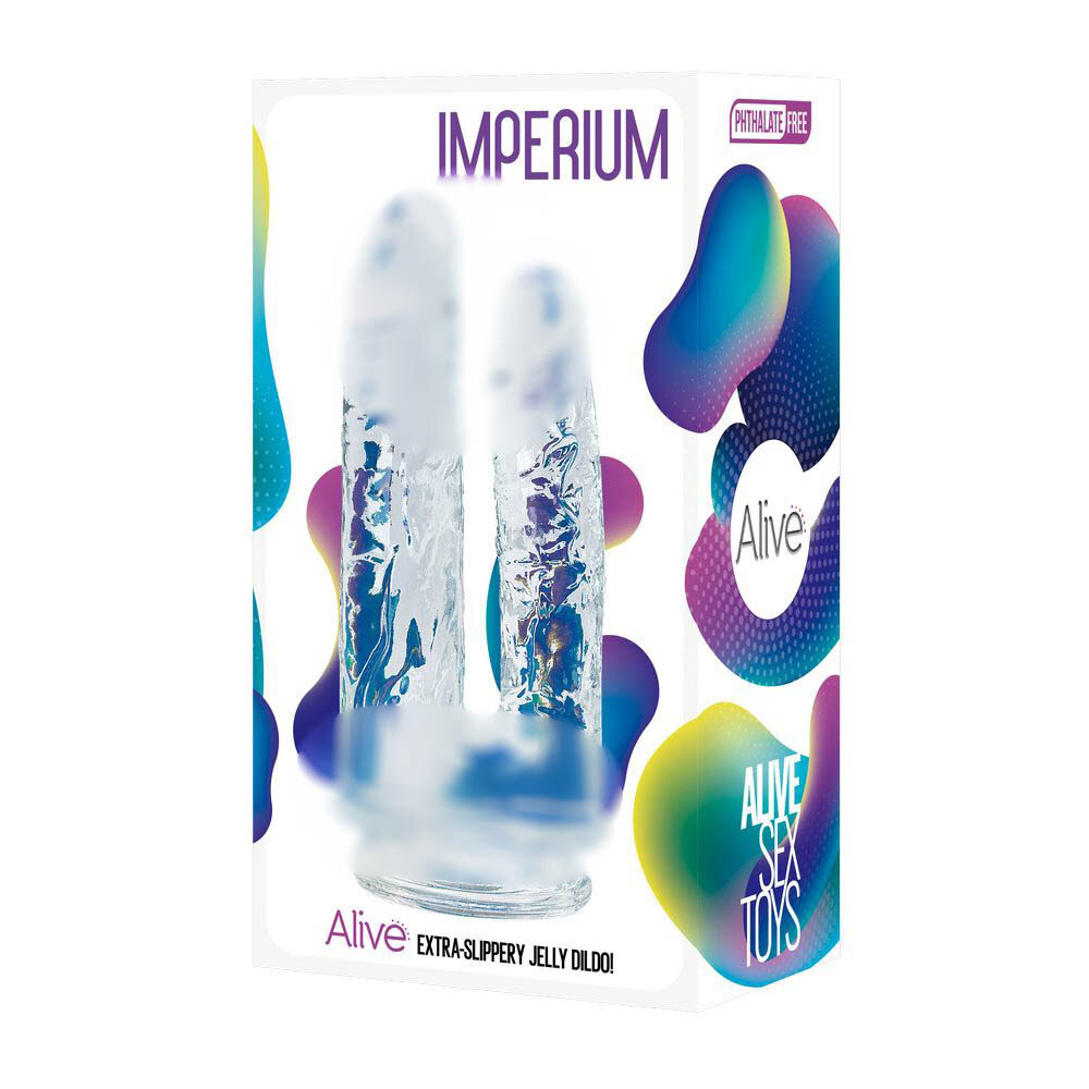 Фаллоимитаторы Adrien Lastic Imperium Jelly Dildo, двойные, прозрачные, гипоаллергенные