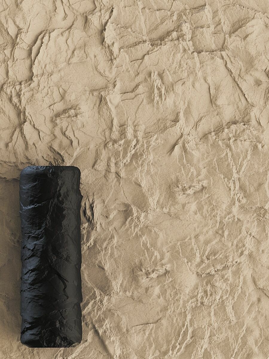 Декоративный валик (имитация камня) по штукатурке для стен и пола Байкал 4, 230/80 мм.