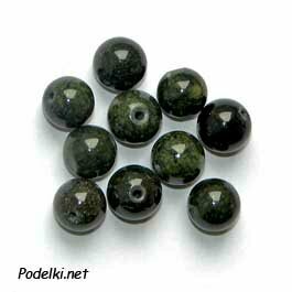 Натуральная бусина Змеевик 0003304 шарик 8 мм, цена за 10 шт.