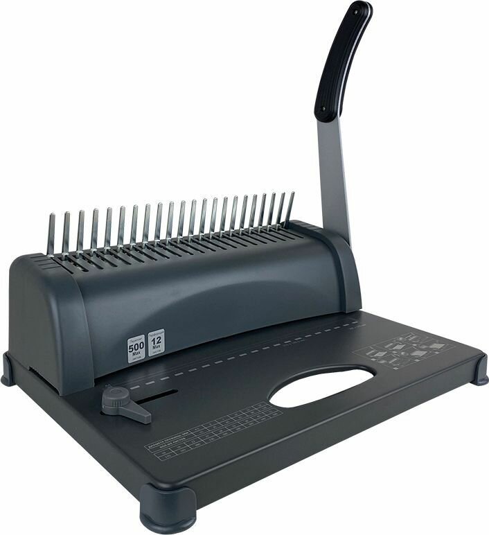 Переплетчик Heleos A4, перфорируемых 12 листов, количество сшиваемых 450 л, пластиковая пружина 6-51 мм (БП-12)