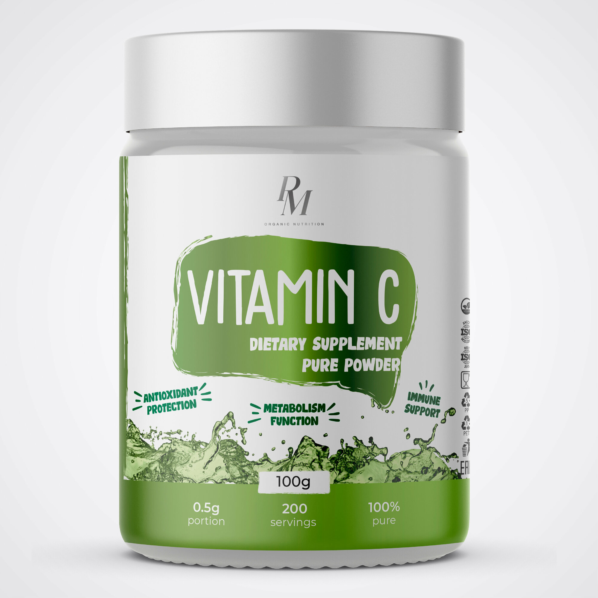 БАД Витамин С , PM-Organic nutrition, 100гр