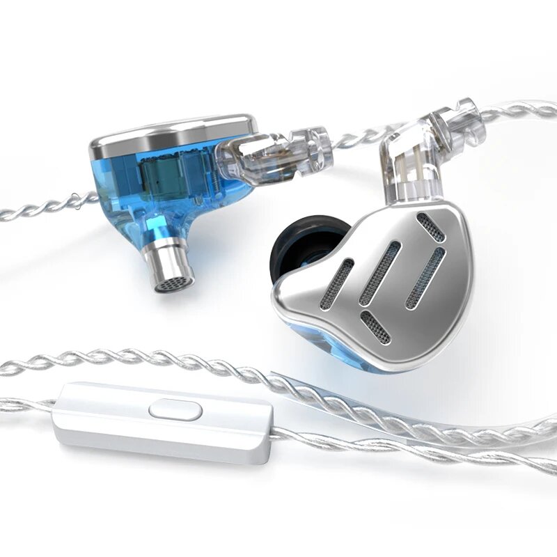 KZ ZAX Silver Mic наушники внутриканальные проводные