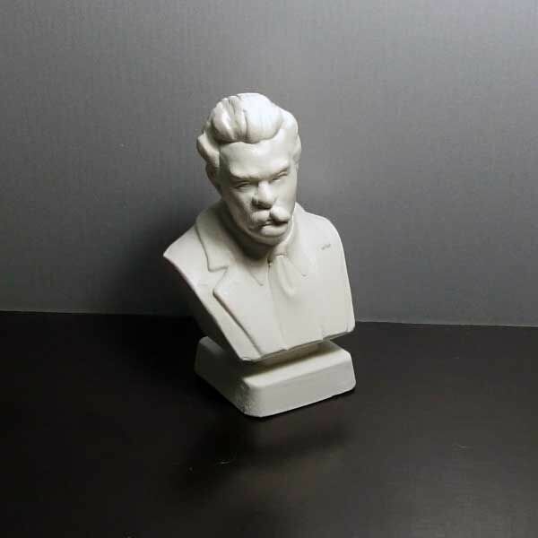 Бюст Горького BG173 из камня. Белый. Высота 60мм. Белый