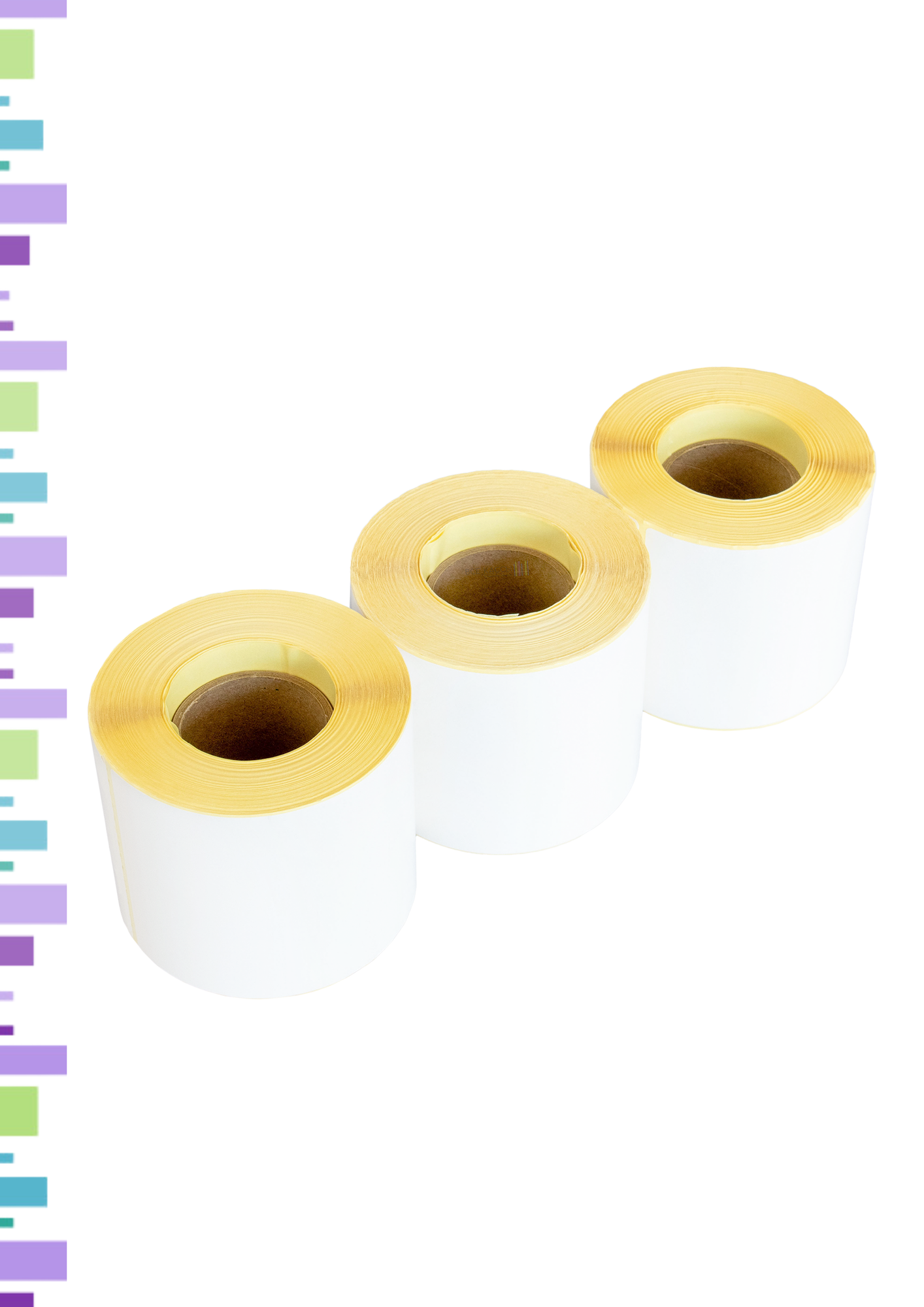 Термоэтикетка ЭКО 75х120, 3 ролика (300 шт в ролике) втулка 40 мм упаковка