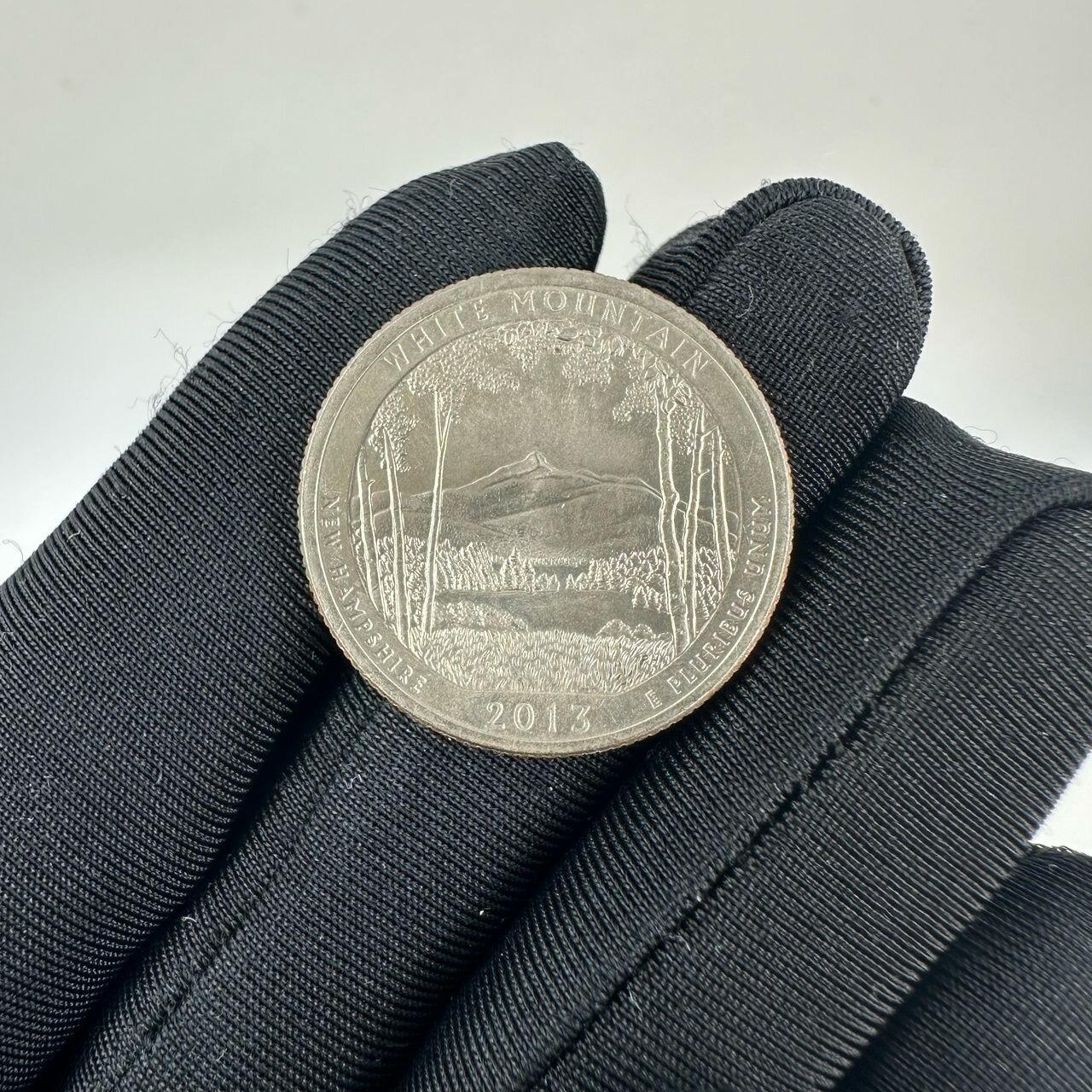Монета 25 центов 2013 год Национальный Парк №16 Белые горы (White Mountain) Нью-Гемпшир Двор P