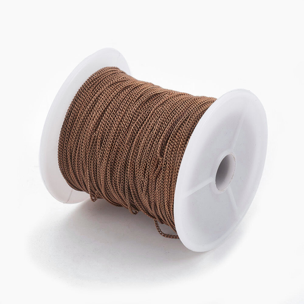 Цепочка отрезная (без замка), 1.8х1.2мм, витая, базовый материал - латунь, античная медь, 2 метра