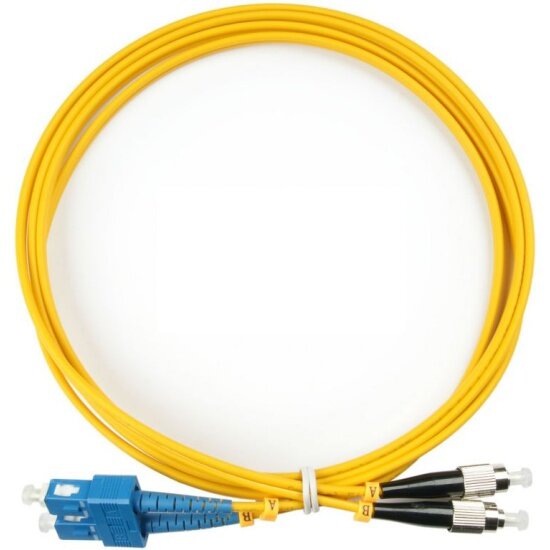 Патч-корд оптический Toplan , дуплексный, FC/UPC-SC/UPC, SM 9/125, 100 м, LSZH
