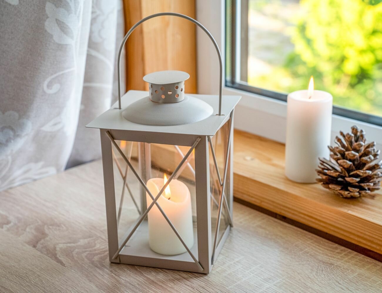 Декоративный подсвечник-фонарь мирино крема малый, металл, стекло, 21 см, Boltze 2034230